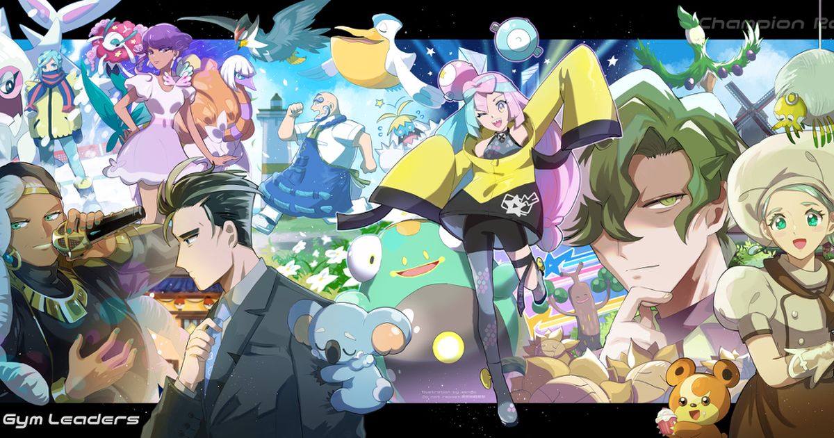 Fan Art of Paldea's Gym Leaders from Pokémon Scarlet and Violet